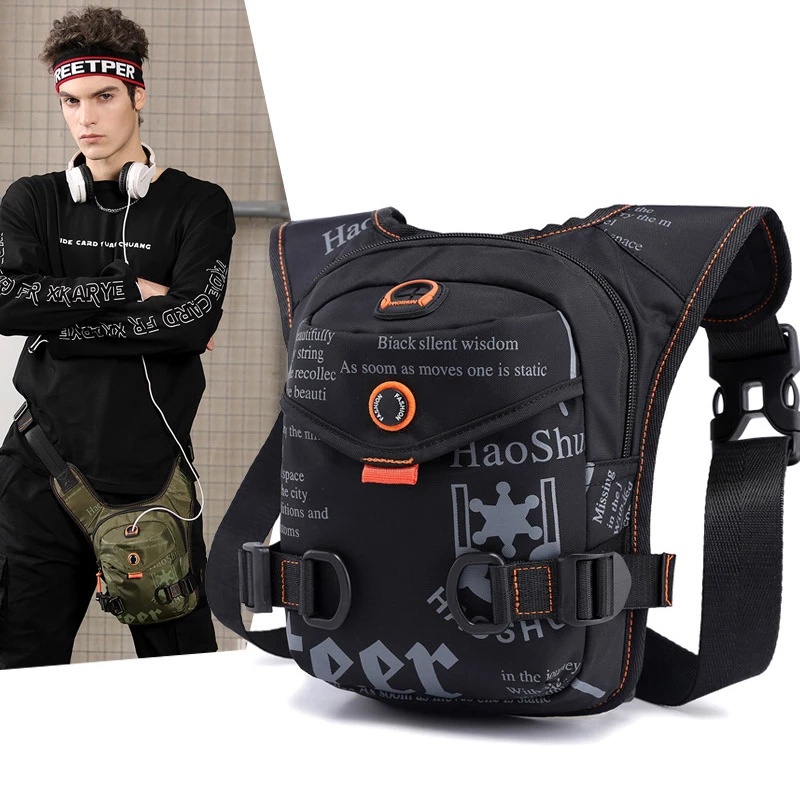 Waterproof Men Nylon Drop Leg Bags Thigh Hip Bum Belt Bag Waist Fanny ...