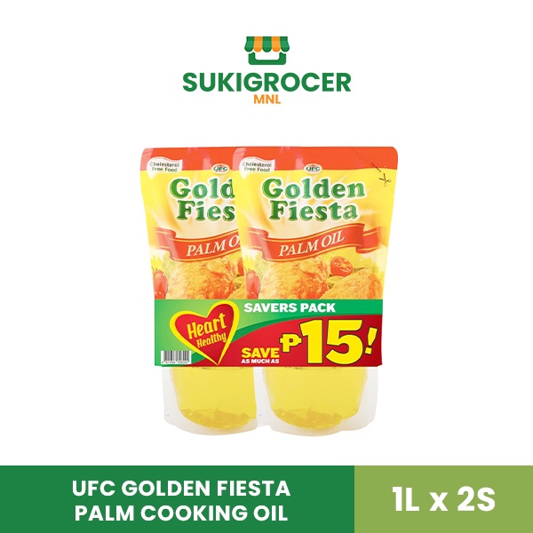 UFC Golden Fiesta Palm Cooking Oil 1L x 2s | Shopee Philippines