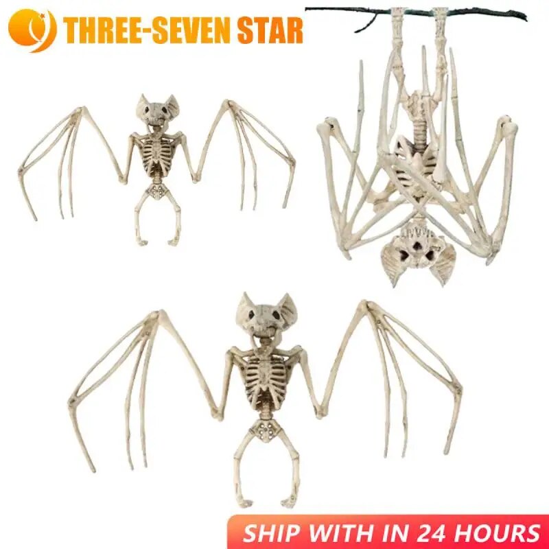 Halloween Decoration Horror Skeleton Fake Human Bats Rat Spider Animal ...