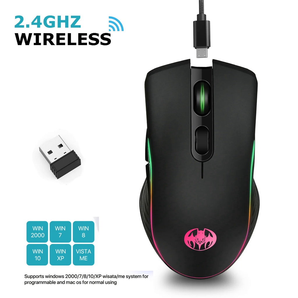 2.4G Wireless Mouse Rechargeable Mouse High Quality Ergonomic Optical ...