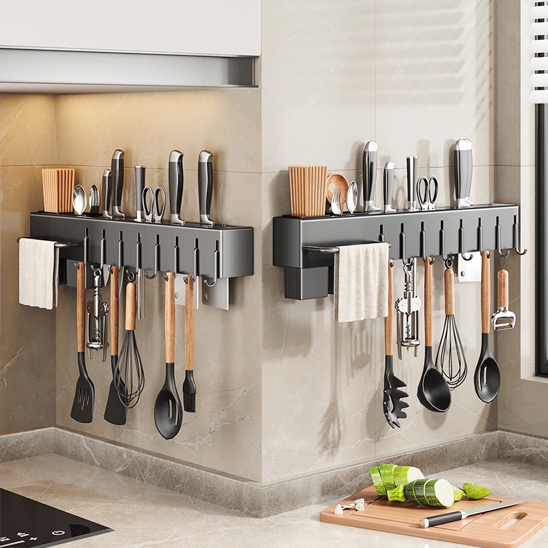 Knife Rack Hanging Kitchen Organizer Wall Mounted Knife Holder ...