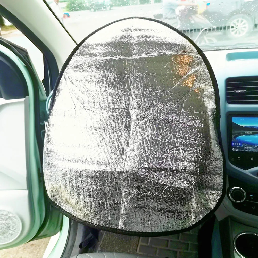 ☜Car Steering Wheel Sun Shade Cover Double Thick Sun Protection Visor ...