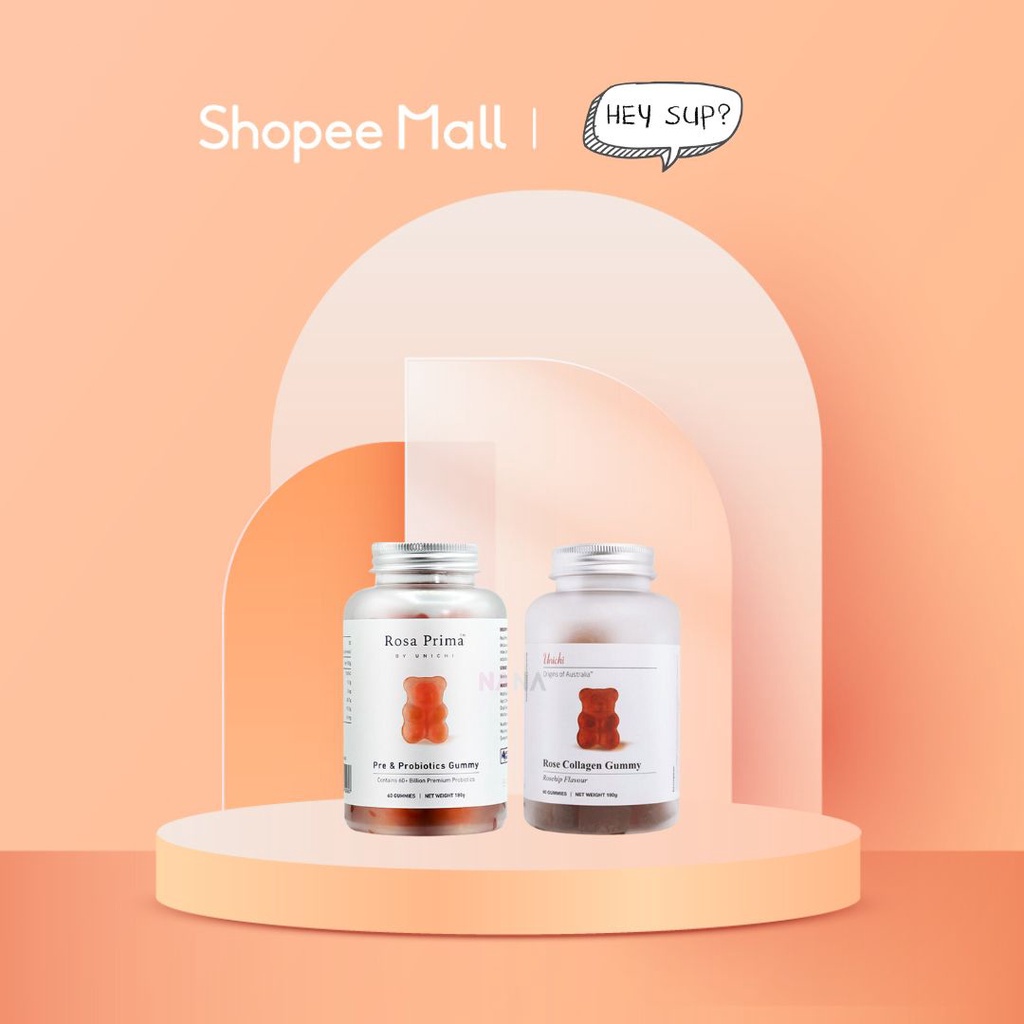 Unichi Brand Box - Gummy Bear Set (Pre & Probiotics + Rose Collagen ...