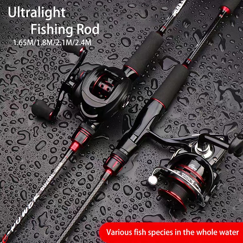 Fishing Rod Ultralight1.65M-2.7M Carbon Fibre Spinning Rod Fishing Gear ...
