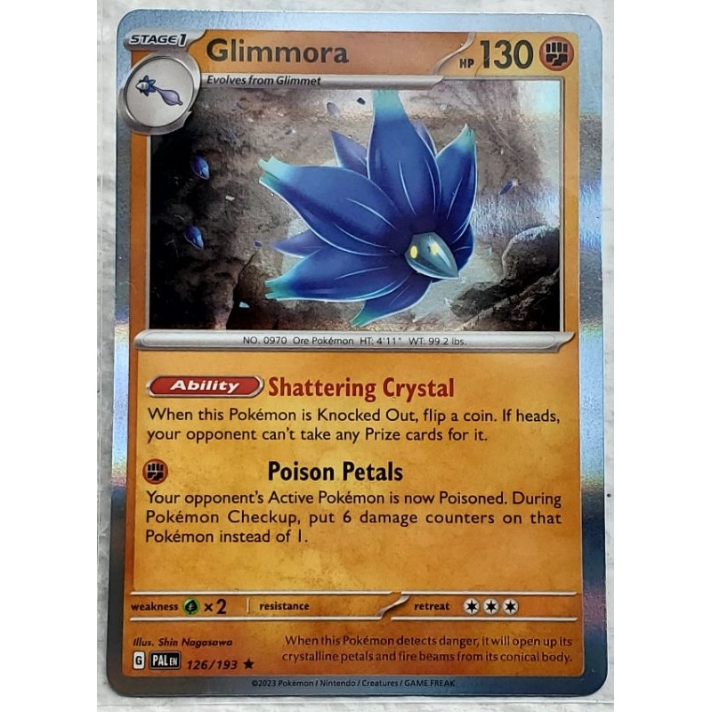 Pokemon TCG Glimmora 126/193 Paldea Evolved SV02 Rare | Shopee Philippines