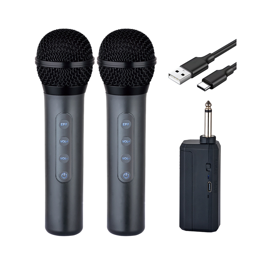 Heikuding 2.4G Cordless Handheld Karaoke Microphone Universal Wireless ...