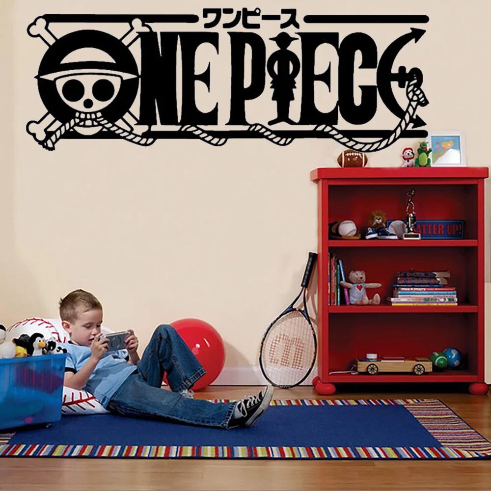 Animated Cartoon Japanese Anime One Piece Logo Vinyl Wall Stickers Kids ...