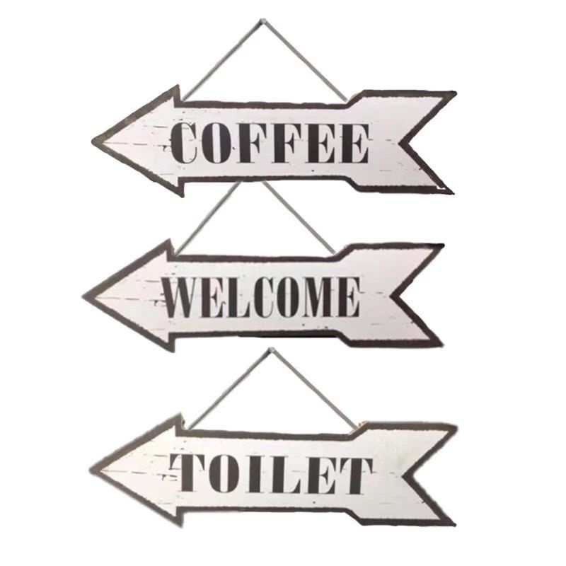 Wooden Decoration Arrow Sign Board Hanging Wall Decor 49x14cm | Shopee ...