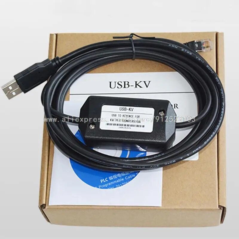 USB-KV Programming Cable for KEYENCE KV series PLC, PC-KV USB Version ...