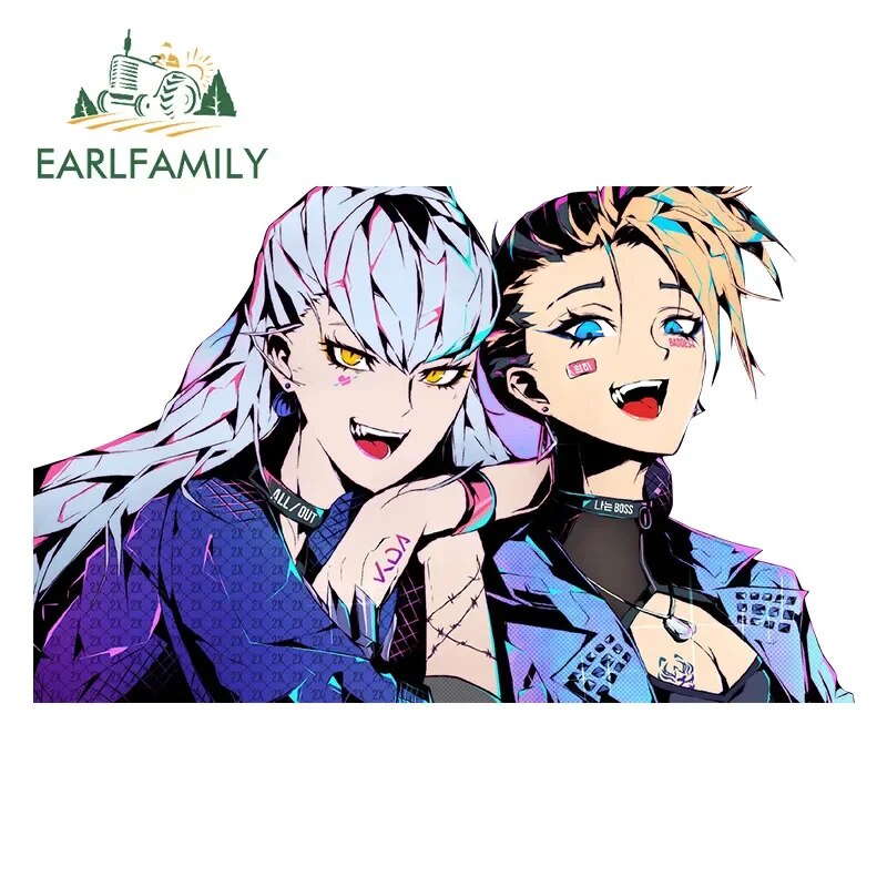 ⓞEARLFAMILY 13cm x 8.2cm Cartoon Car Sticker for KDA Akali & Evelynn ...