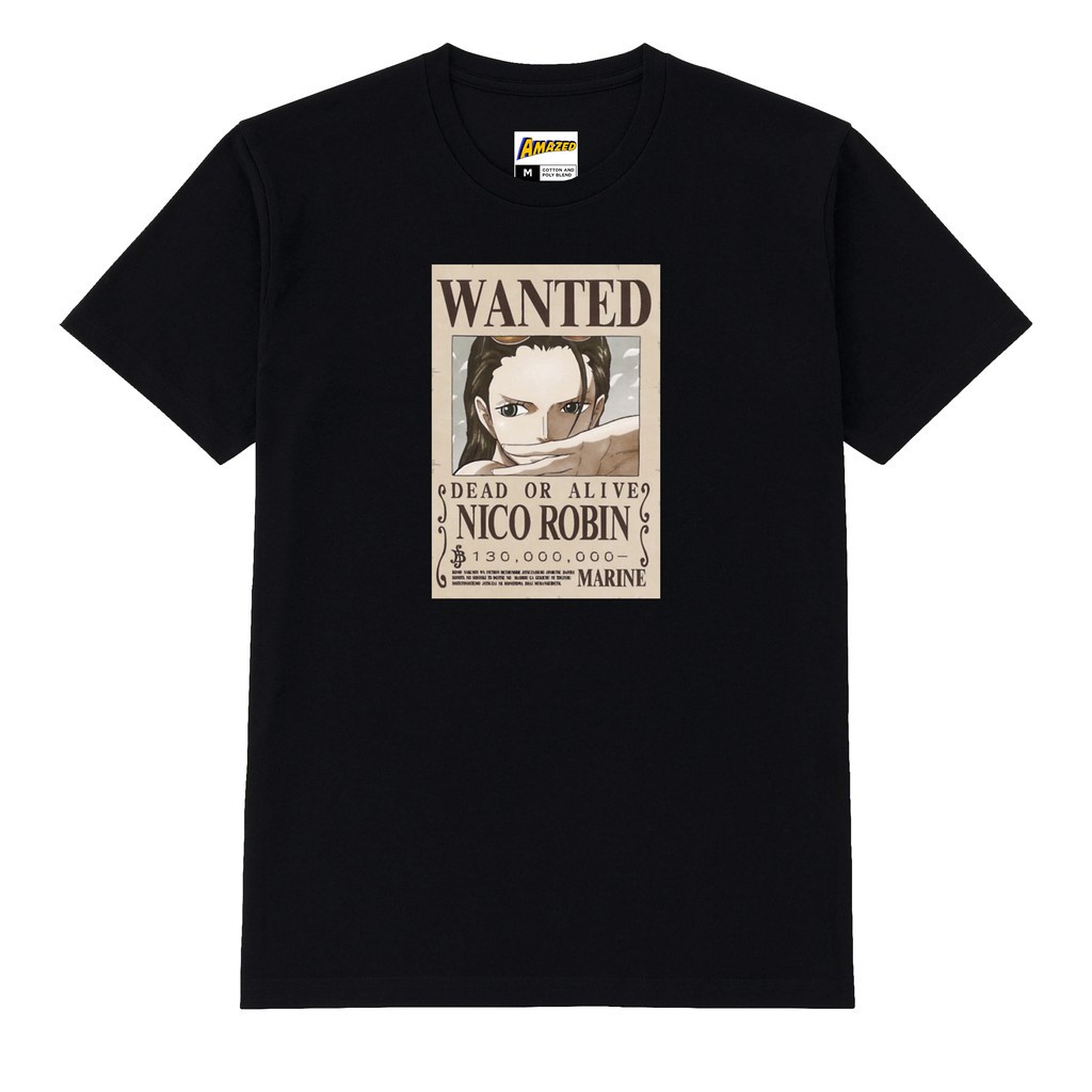 One Piece Shirt Wanted Nico Robin Shirt T-shirt Merchandise D9 Amazed ...