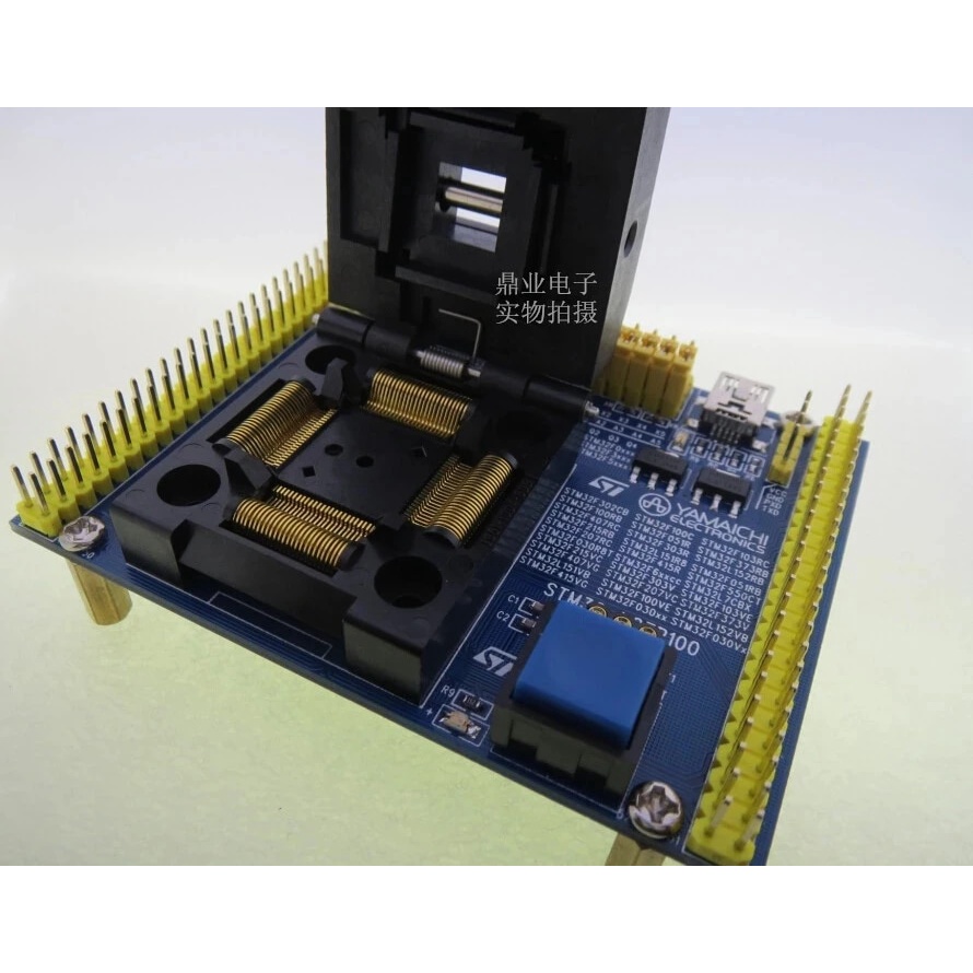 ☪original Yamaichi Ic Test Seat Stm32 Stm32f Stm32lqfp100 Burning Programme Jtag Swd Socket Adap