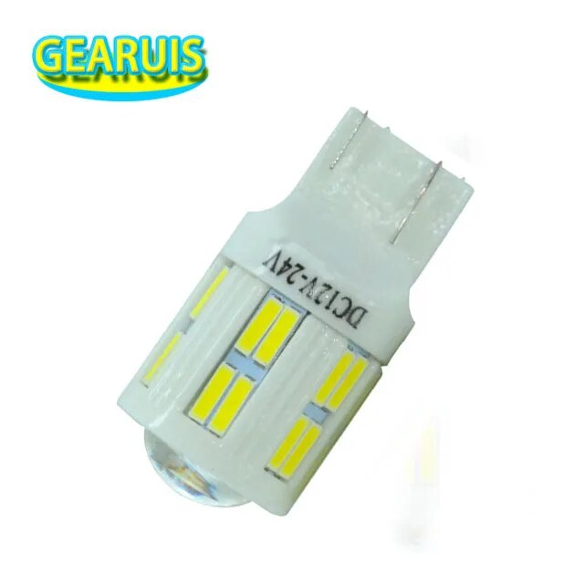 ☠1pcs Brighter T20 W21/5W 7443 7444NA Ceramic Lens 28 SMD 7020 LED ...