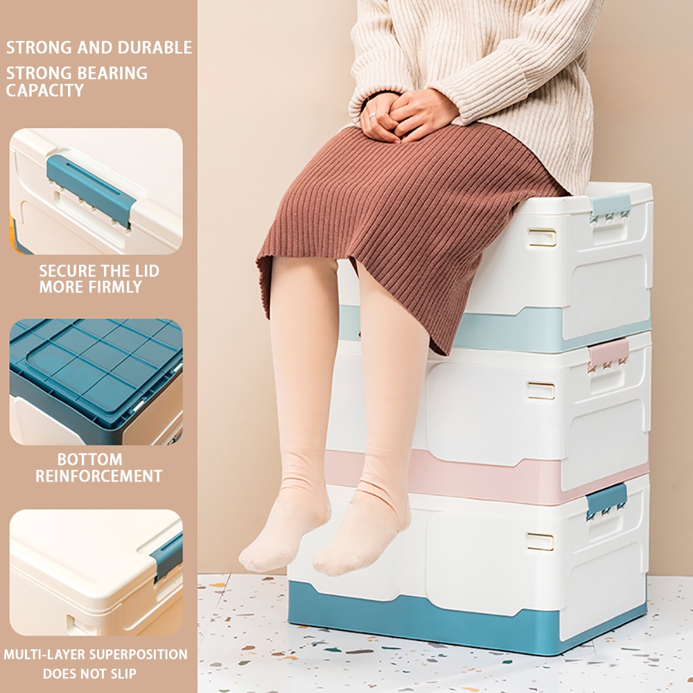 Foldable Storage Box Home Organizer Clothes Storage Collapsible 22L 51L ...