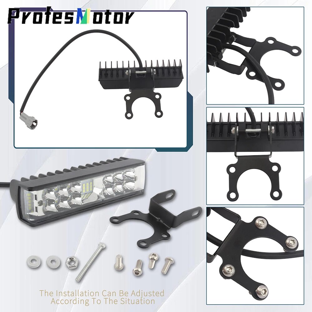 ⚔Motorcycle LED Headlight Plate Spotlight Assembly for Surron Light Bee ...