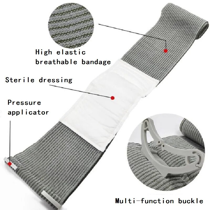 ☑4/6inch Bandage Wound Dressing Emergency Combat Compression Tactical ...