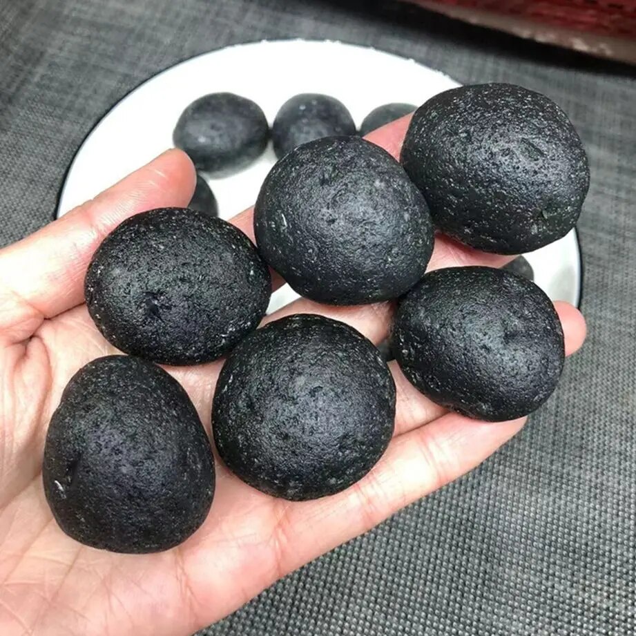 Natural Stone Meteorite Black Tektite Specimen Cosmic Power Energy ...