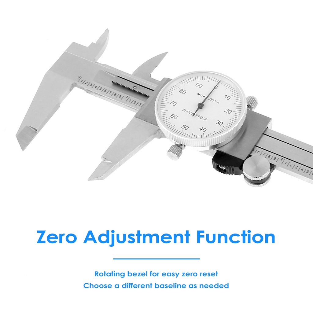 Dial Caliper 6 Inch Stainless Steel Vernier Caliper High Precision ...