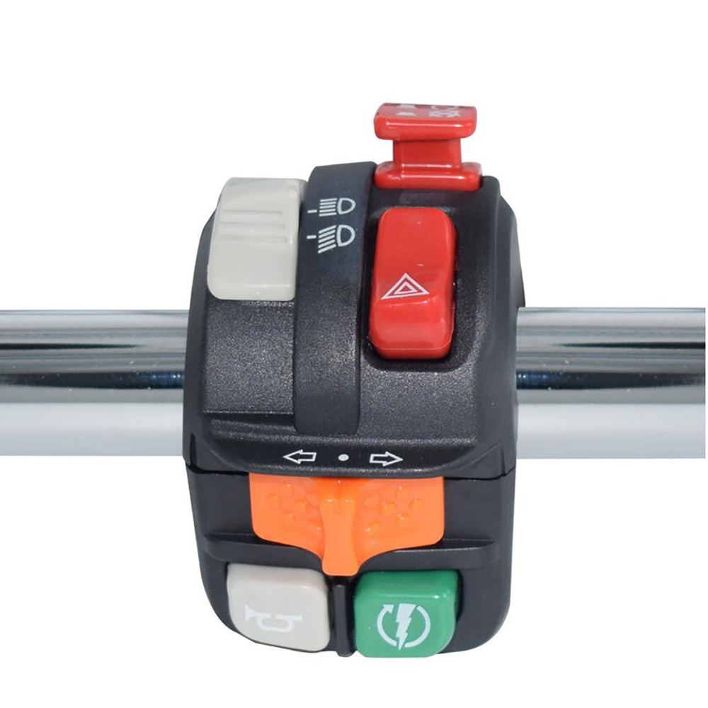 7/8" 22mm Motorcycle Switches Motorbike Horn Button Turn Signal Electric Fog Lamp Light Start ...