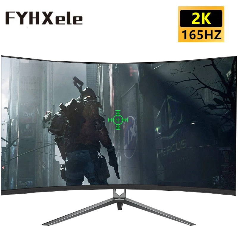 웃32Inch 2K 165Hz Curved PC VA Panel Monitor QHD LED Display Desktop ...