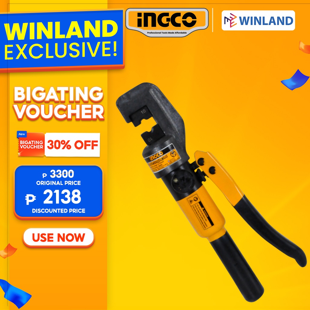 Ingco by Winland Hydraulic Crimping Tool | Crimping Range 4-70mm2 ...