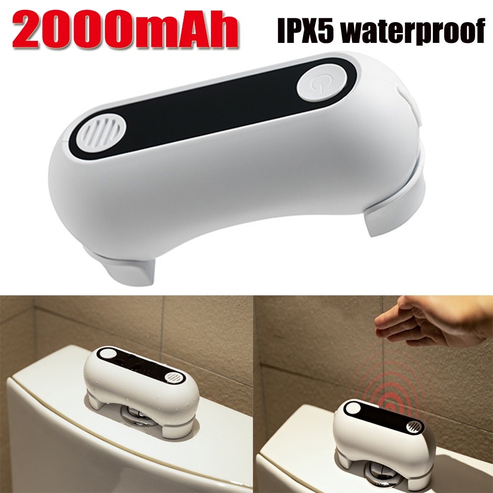 Automatic Sensing Toilet Flush Sensor 2000mAh Toilet Flush Button Aid ...