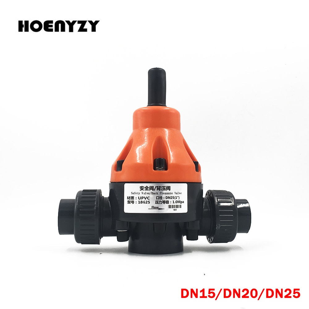 1/2" 3/4" 1" 1MPa/10bar UPVC Back Pressure Valve DN15/DN20/DN25 ...