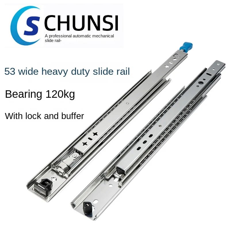 Unlocking heavy-duty drawer slide rail sliding drawer guide rail ball ...
