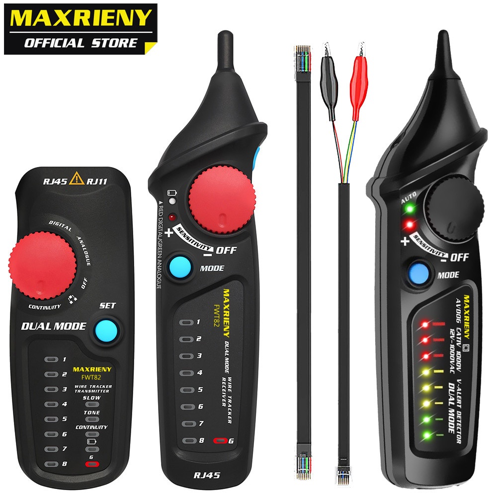 Network Cable Tracker Wire Tester Maxriney Ftw82 Dual Mode Rj45 Rj11 Ethernet Lan Tracer
