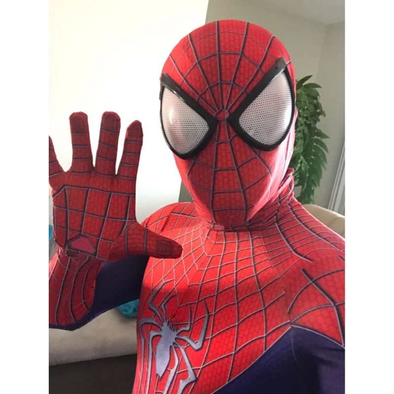 Halloween TASM 2 Spiderman Cosplay Costume Superhero Zentai Suit Adults ...