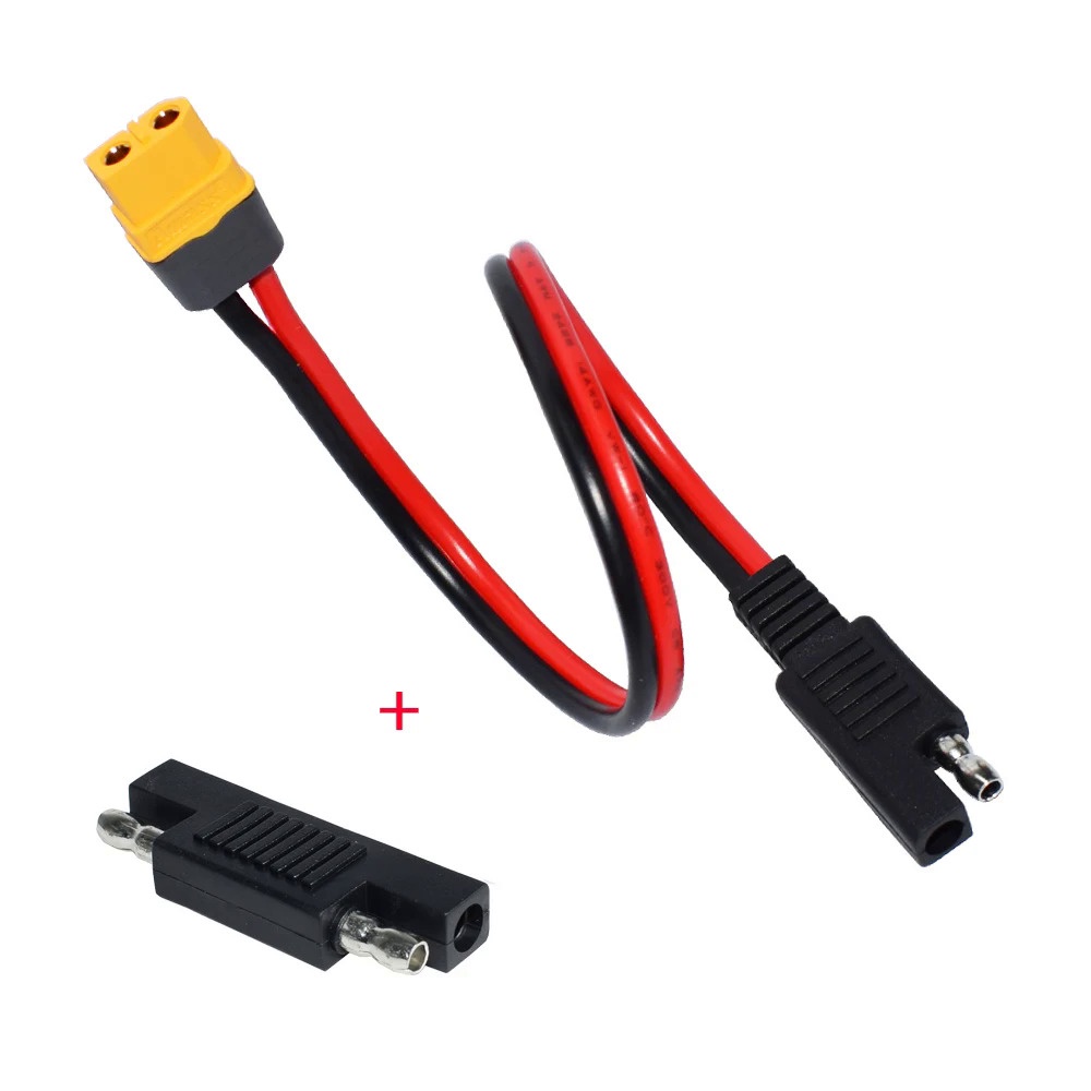 3.3 Feet 14 AWG XT60 Connector to SAE Connector Extension Cable (14AWG ...
