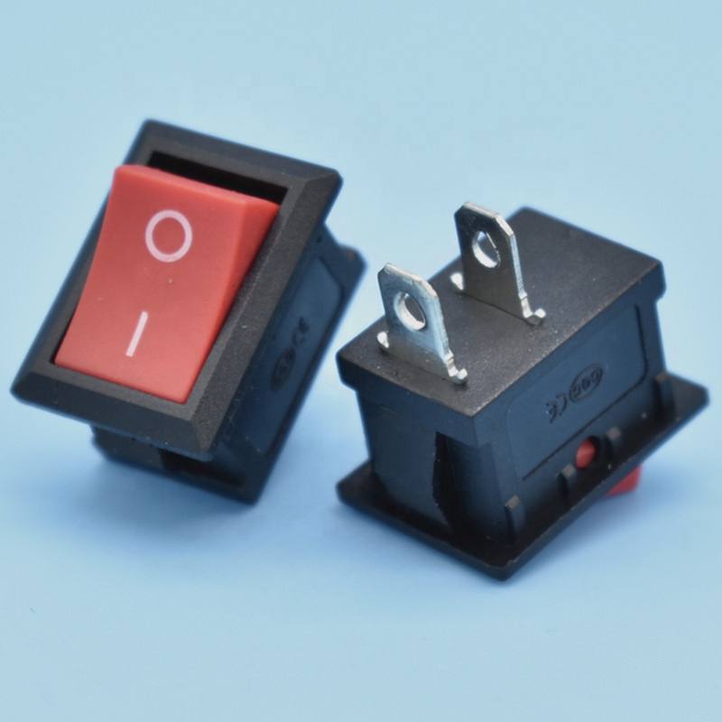 China 6a 250v red button 2pin 2 position switch CCC CQC IEC CE CB ...