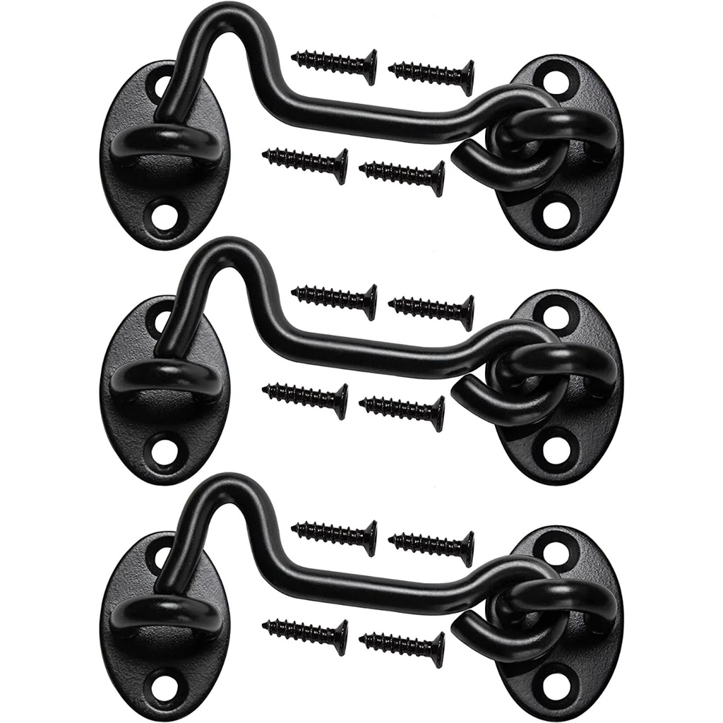 4" Barn Door Latch Sliding Door Lock Eye Hook Latch with Screws,Rust ...