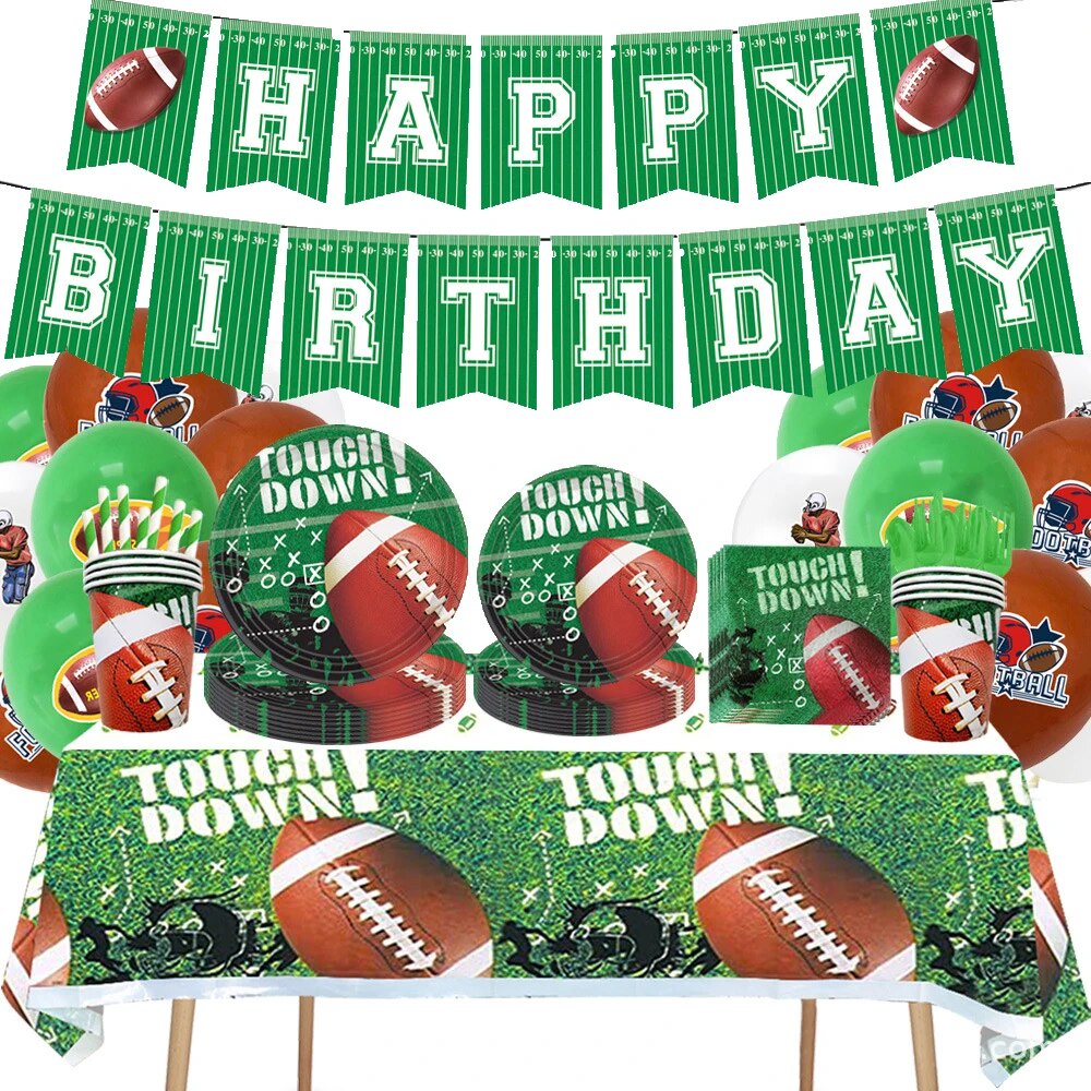 Customizable Rugby Balloons Birthday Party Decorations Foil Globos Kids ...