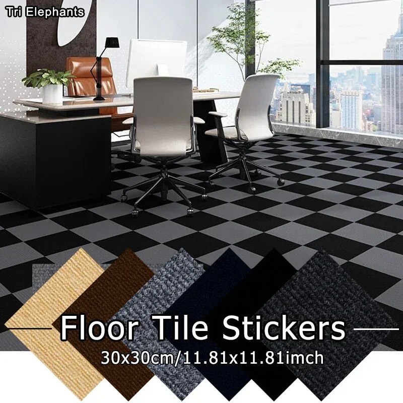 10/15pcs New Floor Tile Stickers 30*30cm thick 5mm Self-adhesive Carpet ...