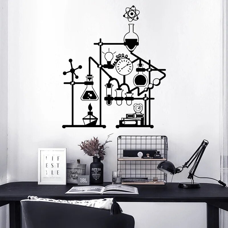 Chemistry School Science Chemical Laboratory Wall Stickers Vinyl ...