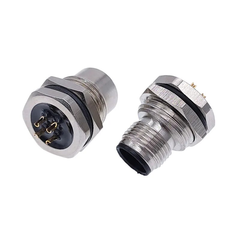 M1216 Sensor Connector Flange Socket panel front mount threaded ...