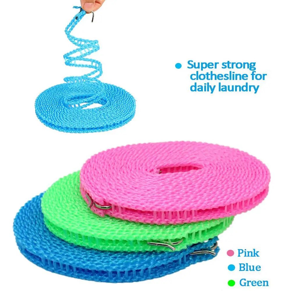 Windproof Clothesline for Travel, Durable Travel Clothes Line Rope ...