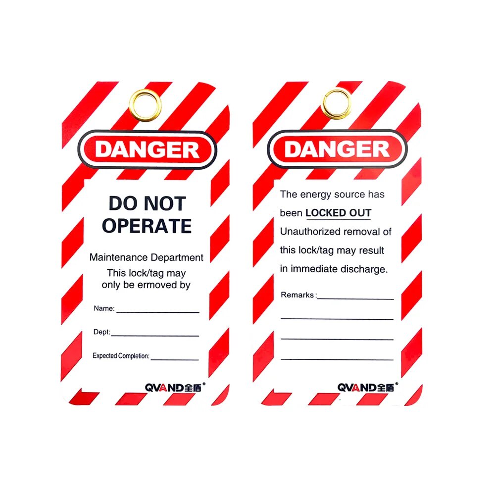PVC Custom Security Safety Tag Out Labels Warning Do Not Operate Safety ...
