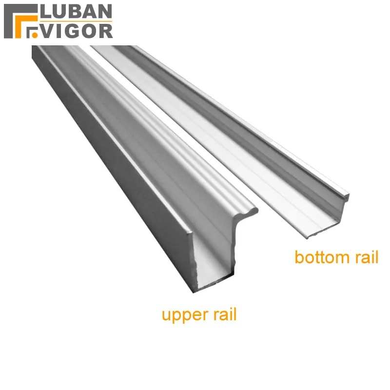 Wardrobe cupboard Folding door Upper and Bottom rail Aluminum top and ...
