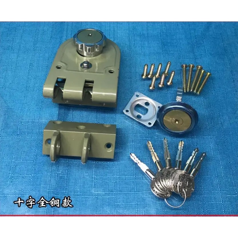 Outdoor Sliding swing gate door mechanical Steel Gate lock | Shopee ...