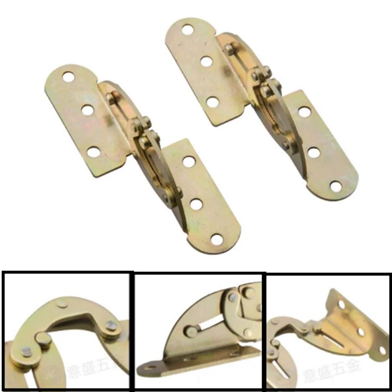 1pcs 180 Degree Flap Hinge Iron Hidden Folding Hinge For Dining Table ...