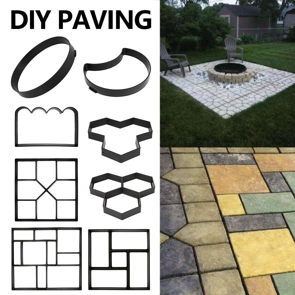 Plastic Garden Paving Mold Walk Pavement Mold Cement Brick Stone Road ...