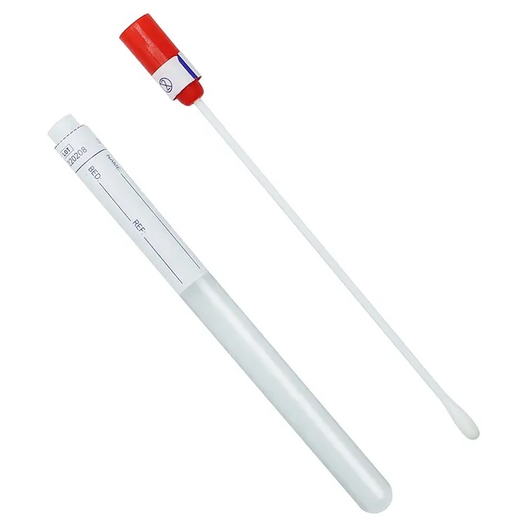 Disposable sterile sample collection cotton swab plastic sampling ...