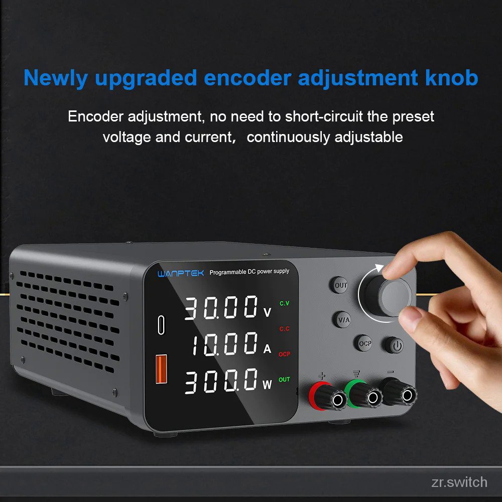 Wanptek Laboratory DC Power Supply 30V 10A Encoder Adjustment Voltage Regulator Bench Switching ...