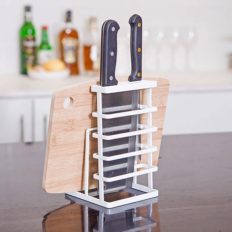 Chopping Knife Pot Lid Shelf Cutting Board Holder Stand For Kitchen ...