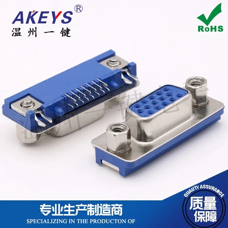 VGA interface 3.08 DB15 Three rows of 15 holes Ultra-thin female seat ...