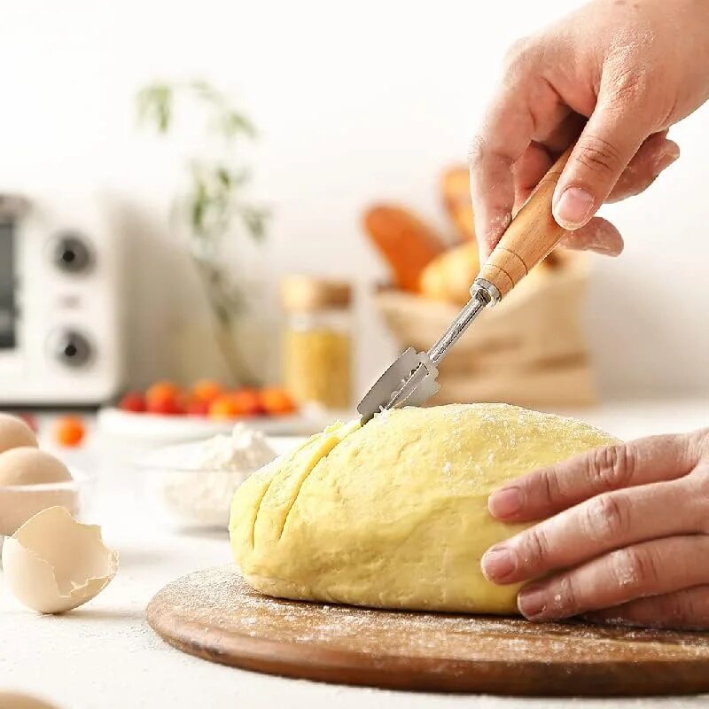 Wooden Handle Bread Scoring Knife Slashing Tools Baking Pastry Cutter ...