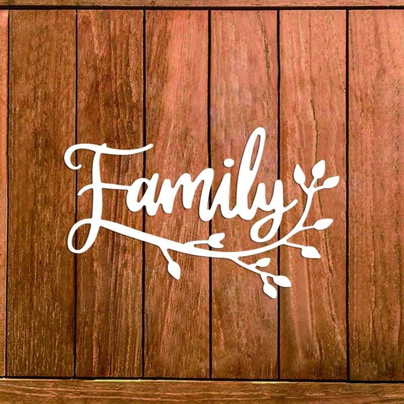 family word branch cutting dies cut die mold for diy scrapbooking paper ...