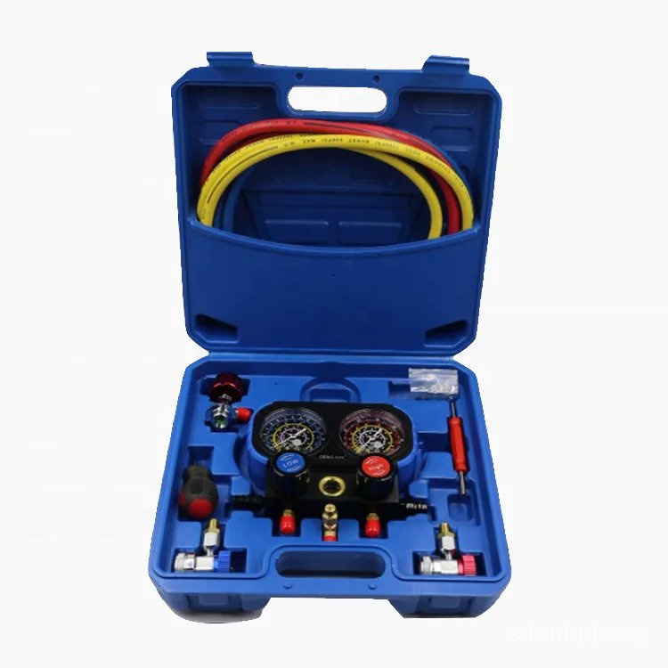 Auto AC R134A Manifold Gauge Set With Double gauge valve with Blue ...